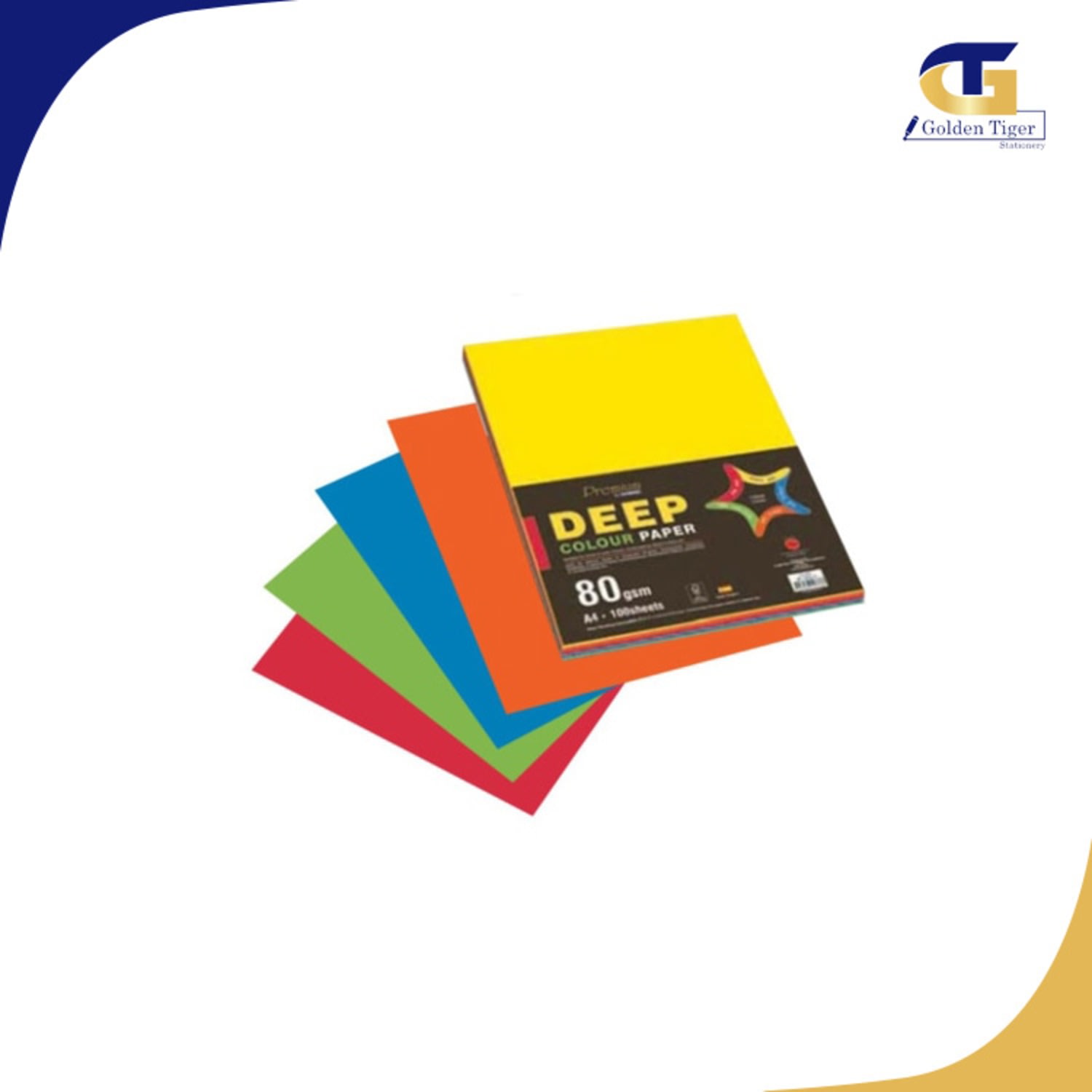 ApoloColor Paper A4 80gx100Sheet (5color) | Golden Tiger Stationery Store