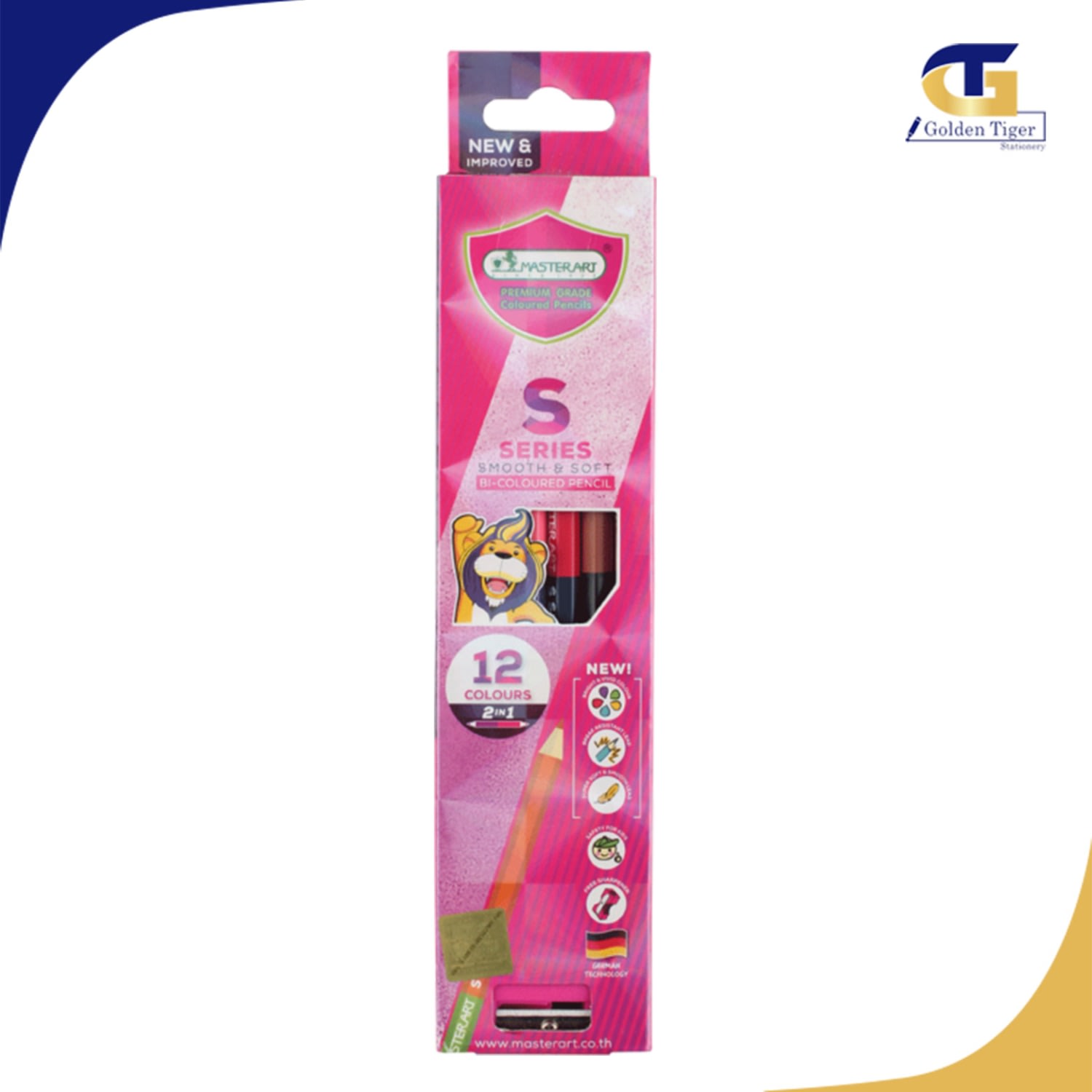Master Art Color Pencil 12colors Bi-color | Golden Tiger Stationery Store