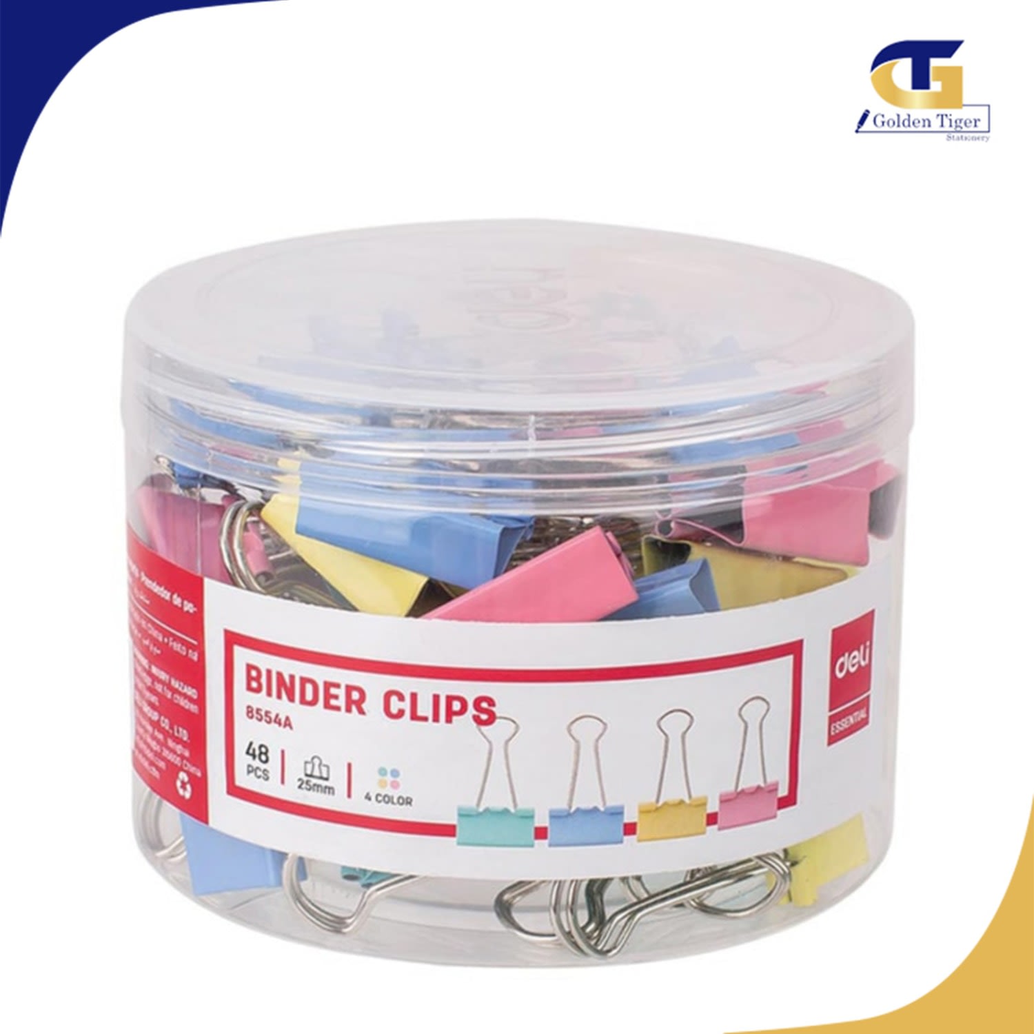 Deli Binder Clips 25mm color | Golden Tiger Stationery Store