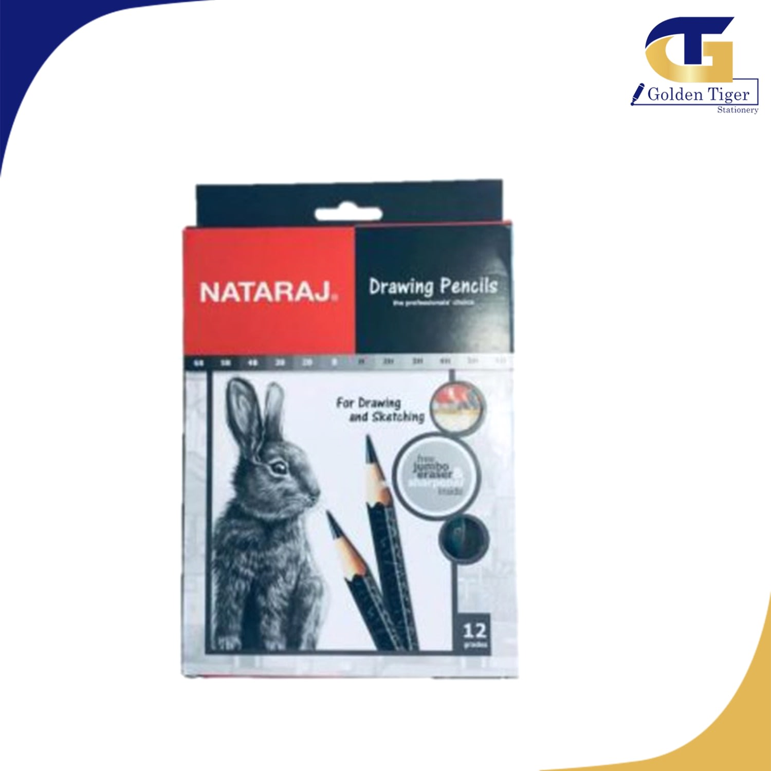 Nataraj Drawing Pencil 12 Set | Golden Tiger Stationery Store
