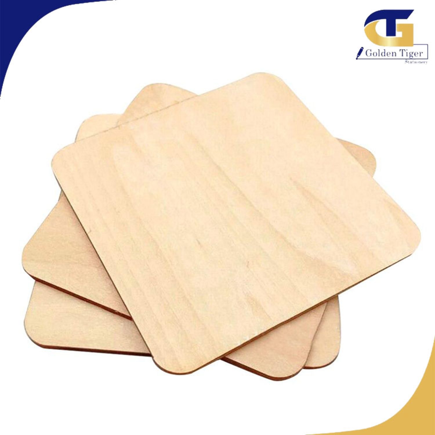 Cut Wood Slice square (20cm) (Thickness 0.3cm) | Golden Tiger ...