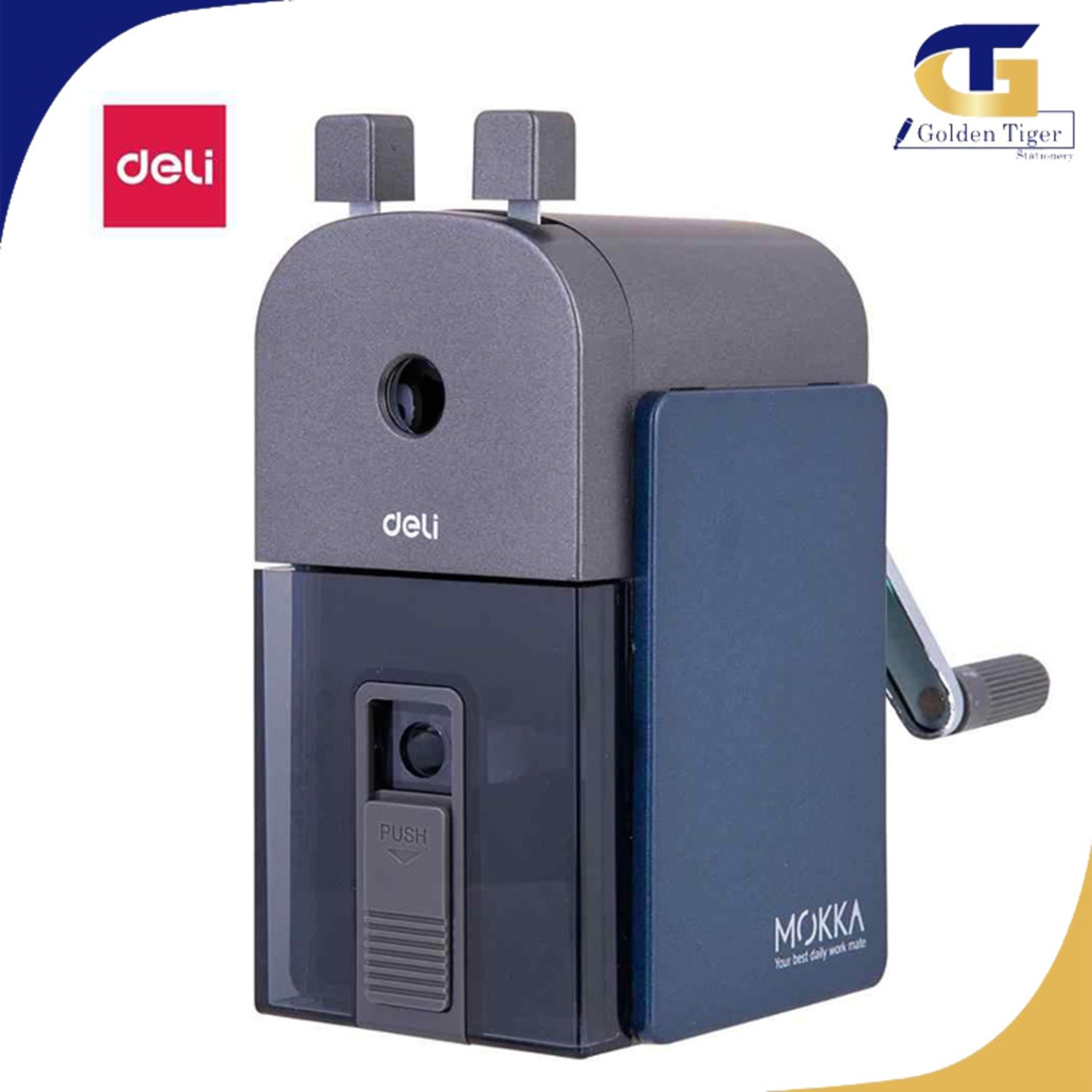 Deli Hand Crank Pencil Sharpener R10230 | Golden Tiger Stationery Store
