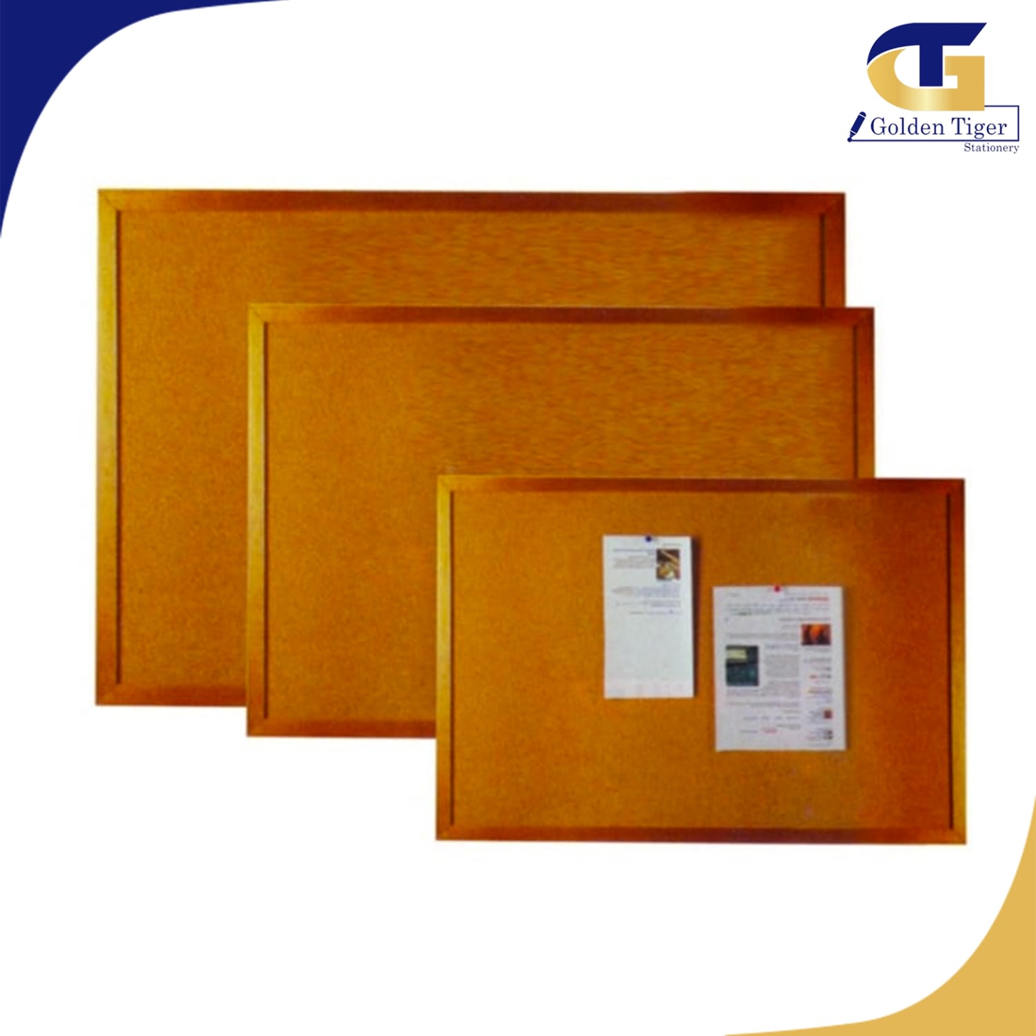 Cork Board Oak Framed Bulletin Board (2ft x 3ft) | Golden Tiger ...
