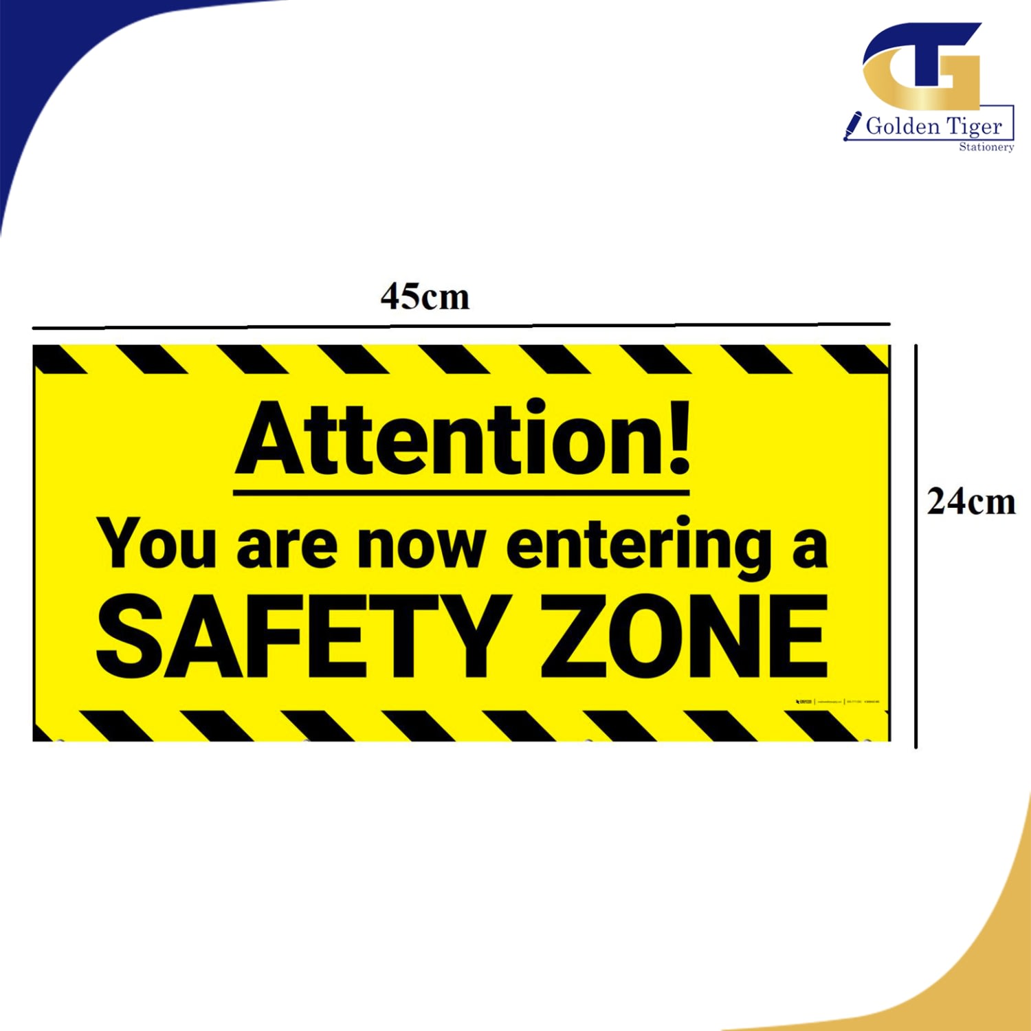 Floor Sticker (SAFETY ZONE 24*45cm) | Golden Tiger Stationery Store