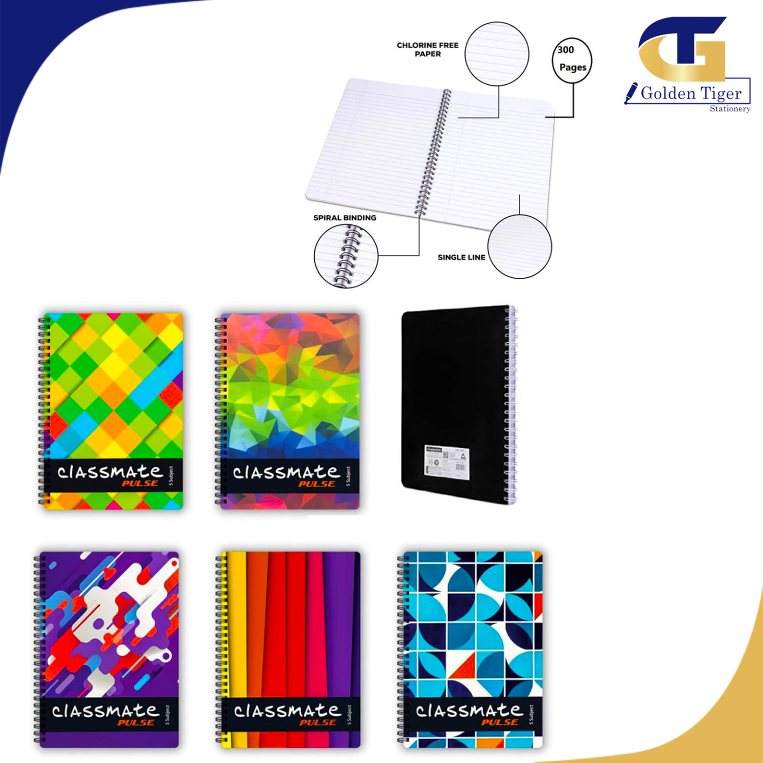 Classmate Subject Color Divide Note Book 300p (Size 26.7x20.3cm ...