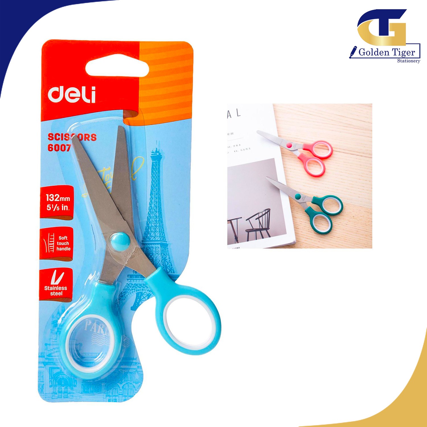 DELI Scissors SIze 5.5inch ( 6007 ) | Golden Tiger Stationery Store
