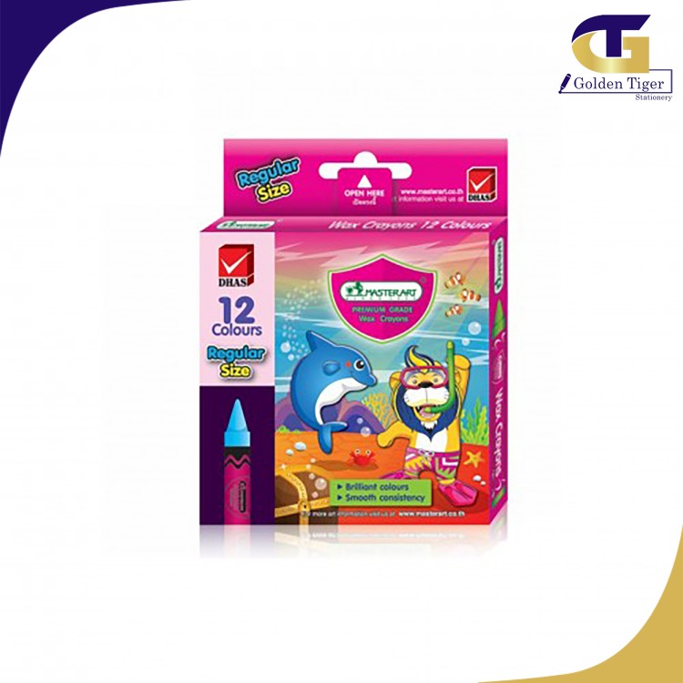 Master Art wax crayons Regular Size 12colours | Golden Tiger Stationery Store