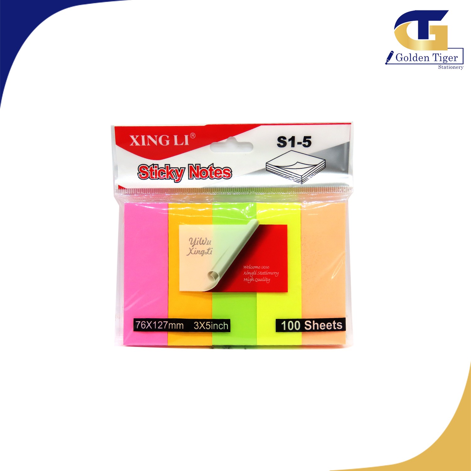 China Stick Note 5 color Big | Golden Tiger Stationery Store