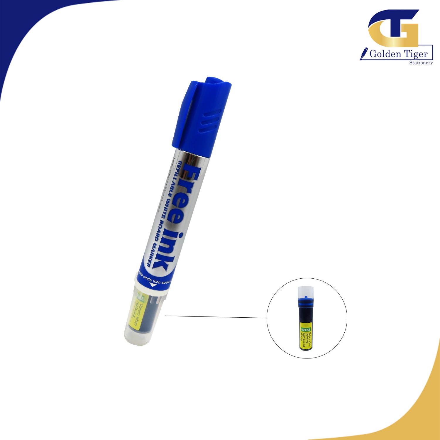 G218 White Board Marker Blue ( 1 pcs ) | Golden Tiger Stationery Store