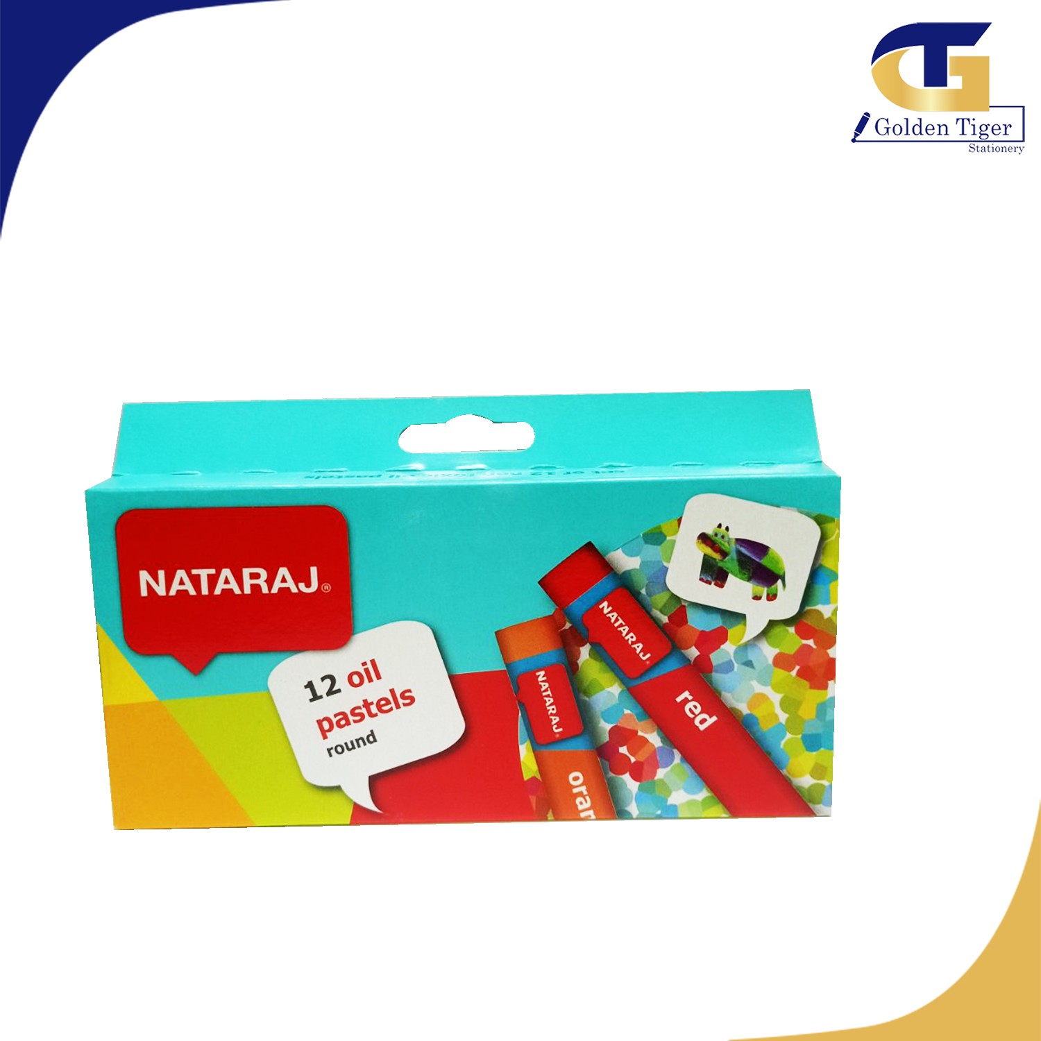 Nataraj Oil Pastel Round 12colors | Golden Tiger Stationery Store