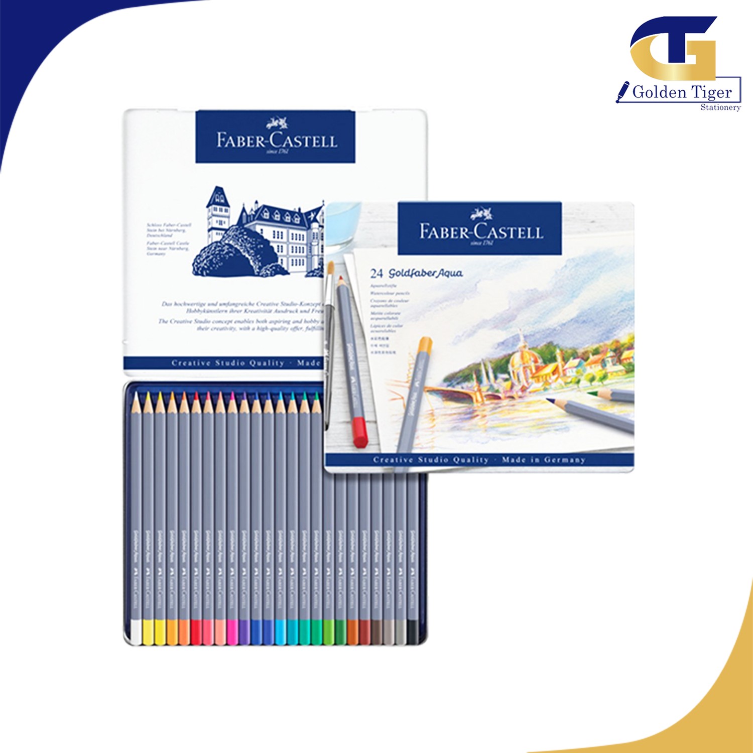 Faber Castell Goldfaber Aqua Watercolour pencils 24colors | Golden ...